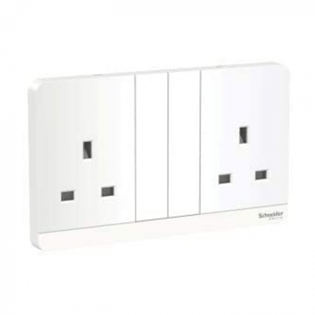Schneider AvatarOn Electric 2 Gang Switch Socket